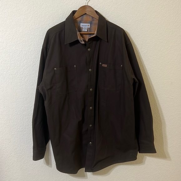 Carhartt | Jackets & Coats | Carhartt Fleece Lined Snap Front Work ...